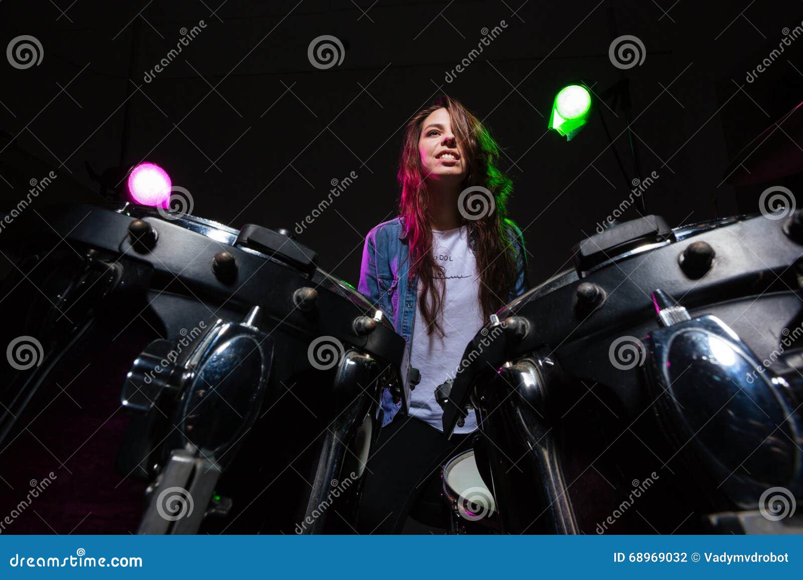 Drummer playing the drums stock photo. Image of sound - 68969032