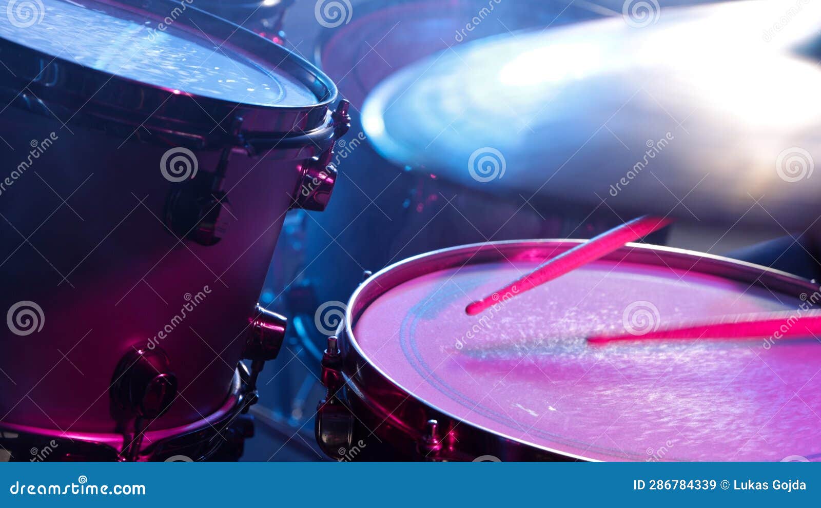 A Drummer Plays on a Dark Stage Stock Image - Image of percussion ...