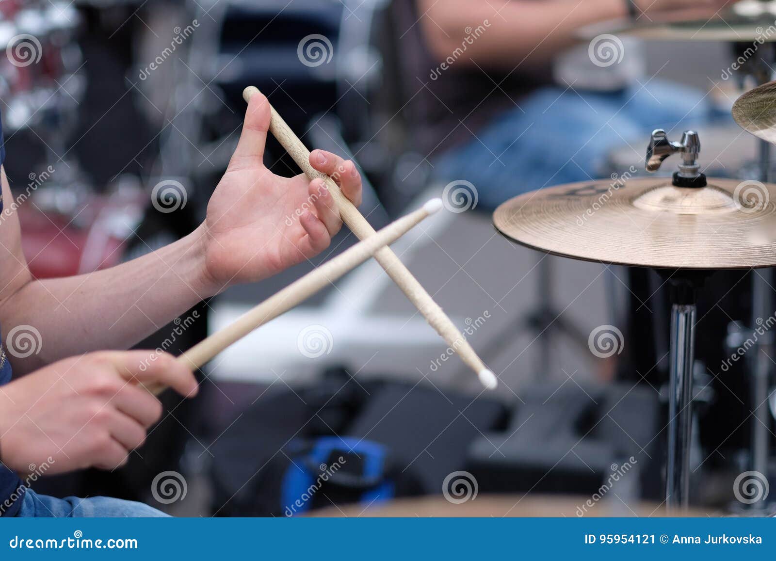 The Drummer& X27;s Hands Stock Image - Image of riga, musician: 95954121