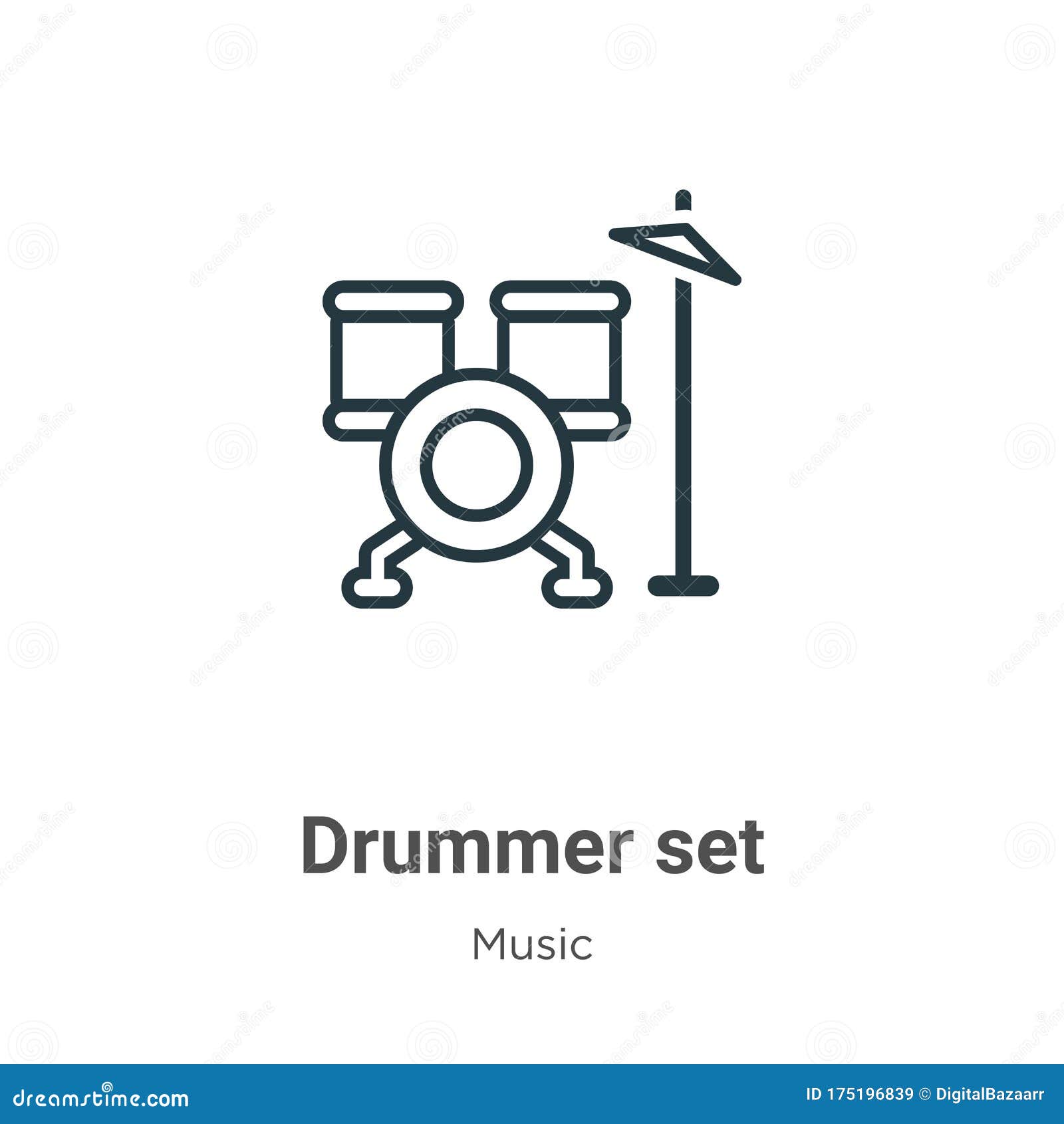 Drummer Outline Silhouette Stock Image | CartoonDealer.com #23595055