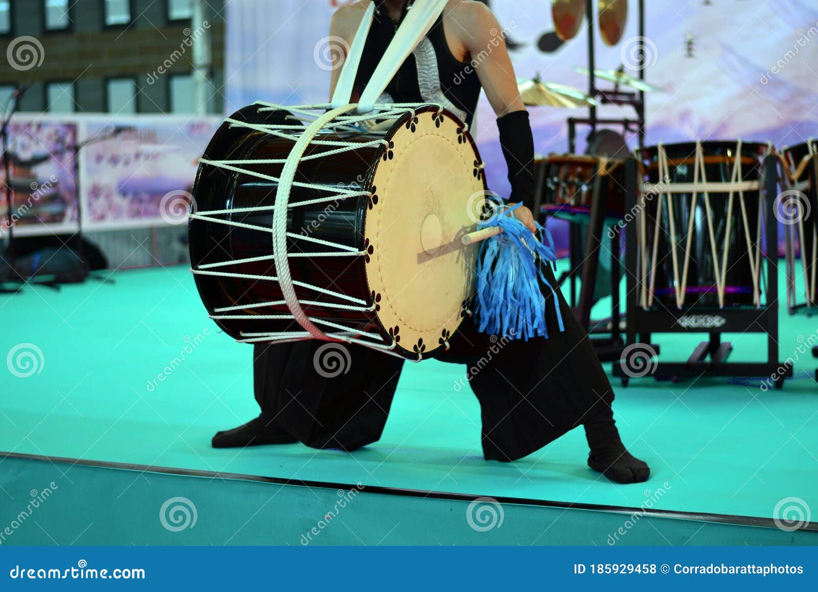 The drummer of the tribe stock photo. Image of cambodia - 185929458