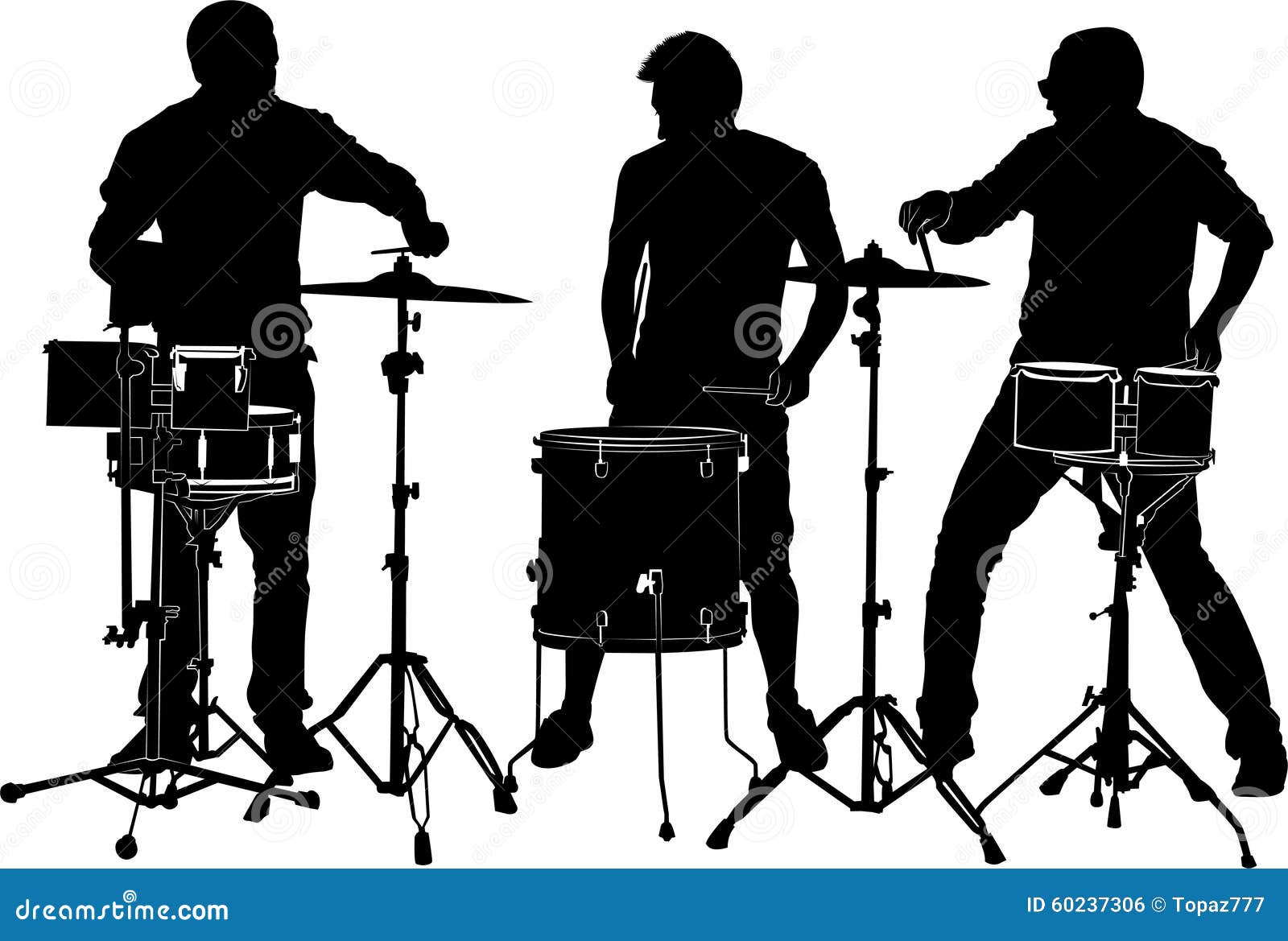 Drummers stock vector. Illustration of performance, entertainment ...