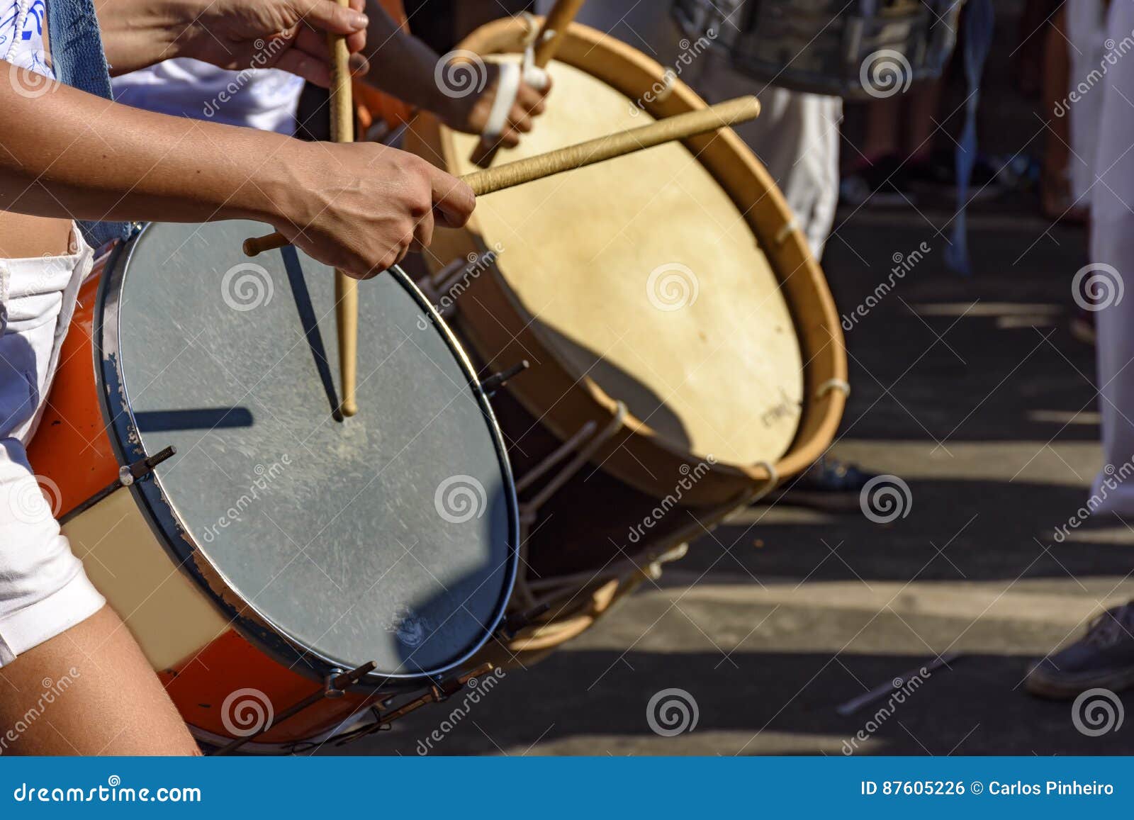 Drums Being Played during Samba Performance Stock Photo - Image of ...