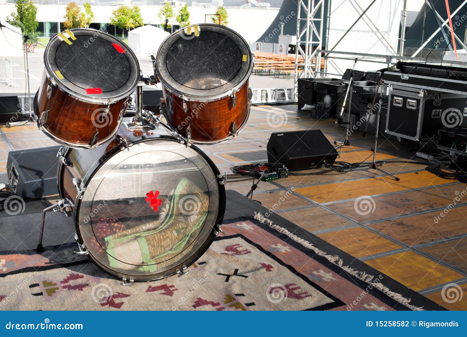 Drums in concert stock photo. Image of event, bass, drum - 15258582
