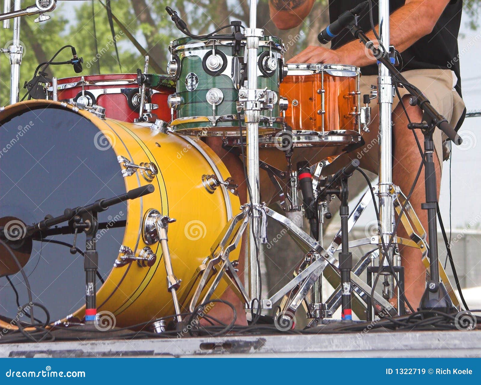 Drums at Outdoor Concert stock image. Image of musician - 1322719