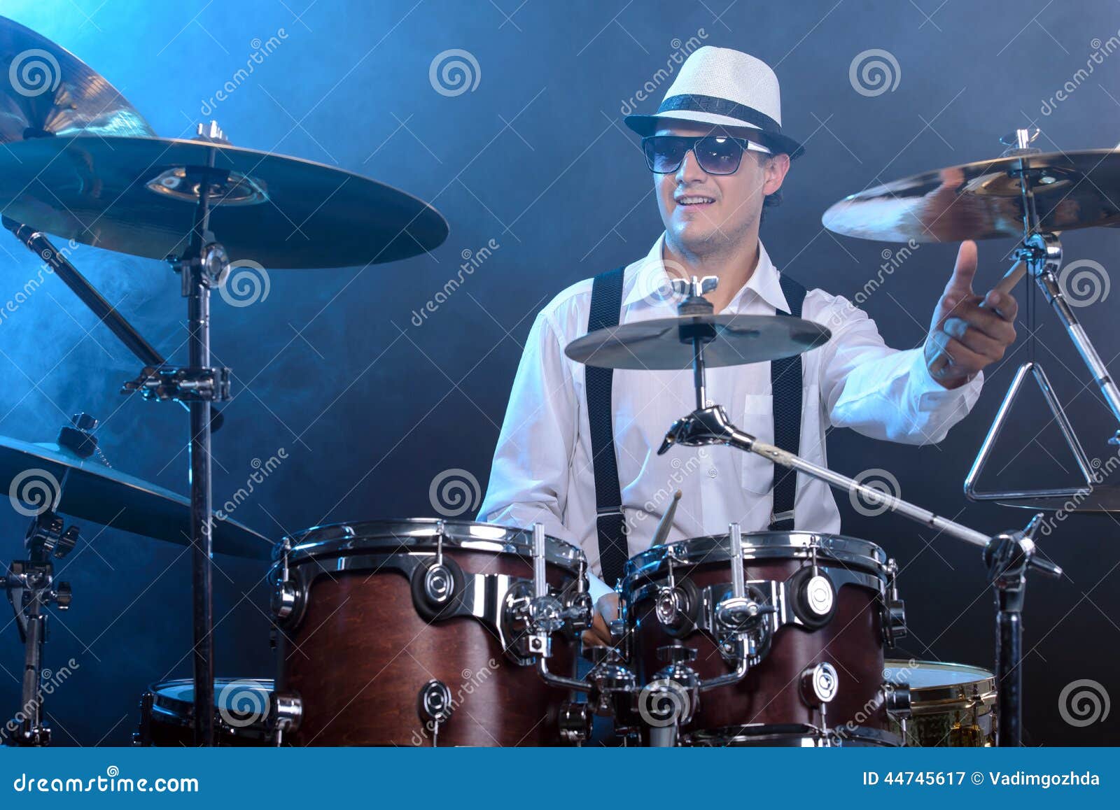 Drums player stock image. Image of people, plate, person - 44745617