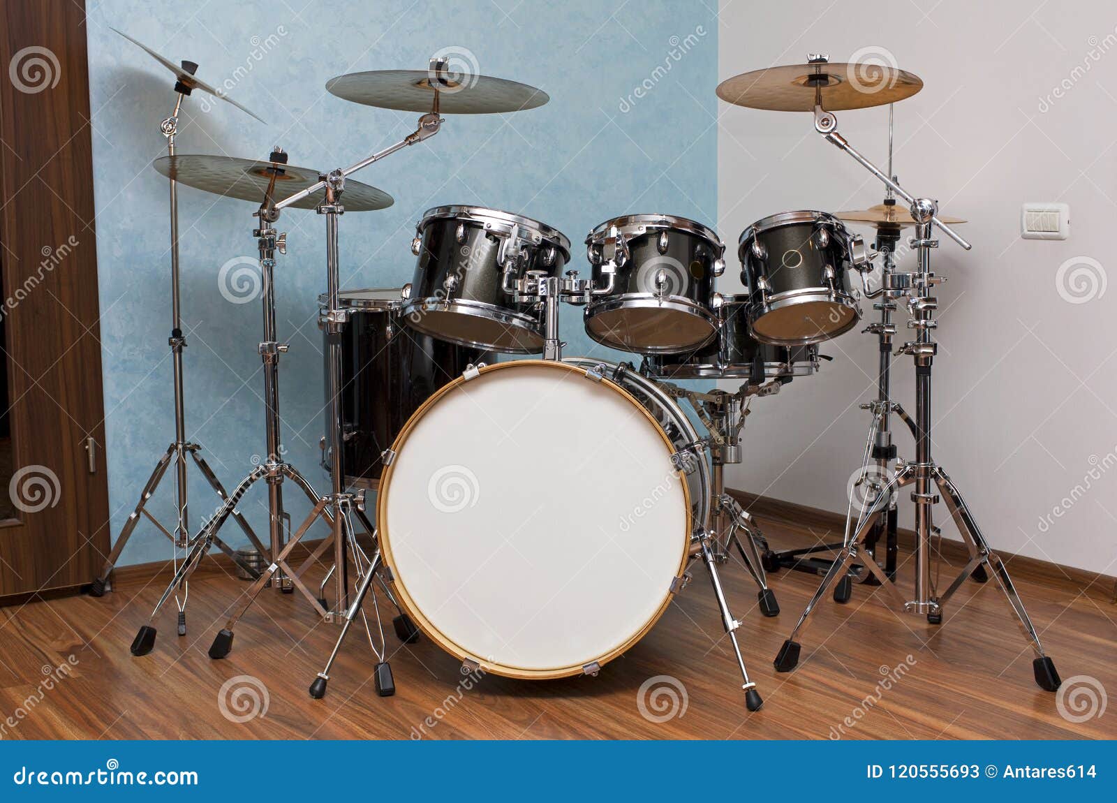 Drum set stock image. Image of toms, paiste, cymbals - 120555693