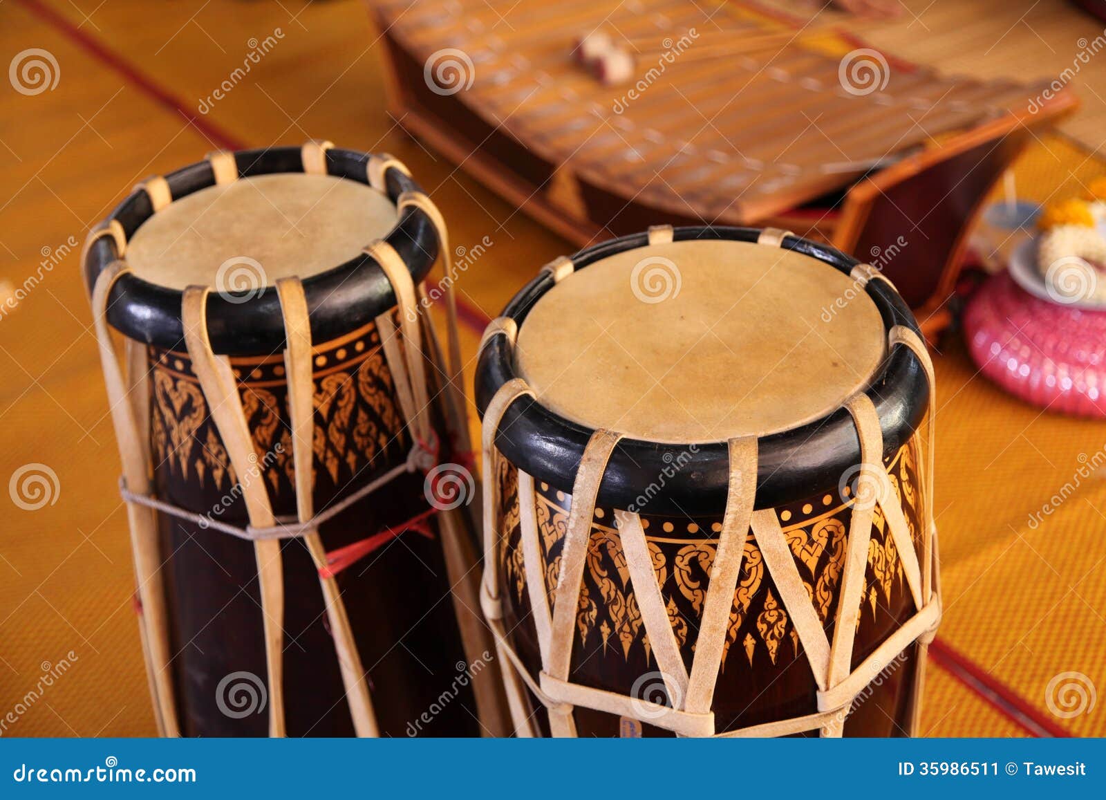 Drums Thai Music Instrument Stock Image - Image of festival, drum: 35986511