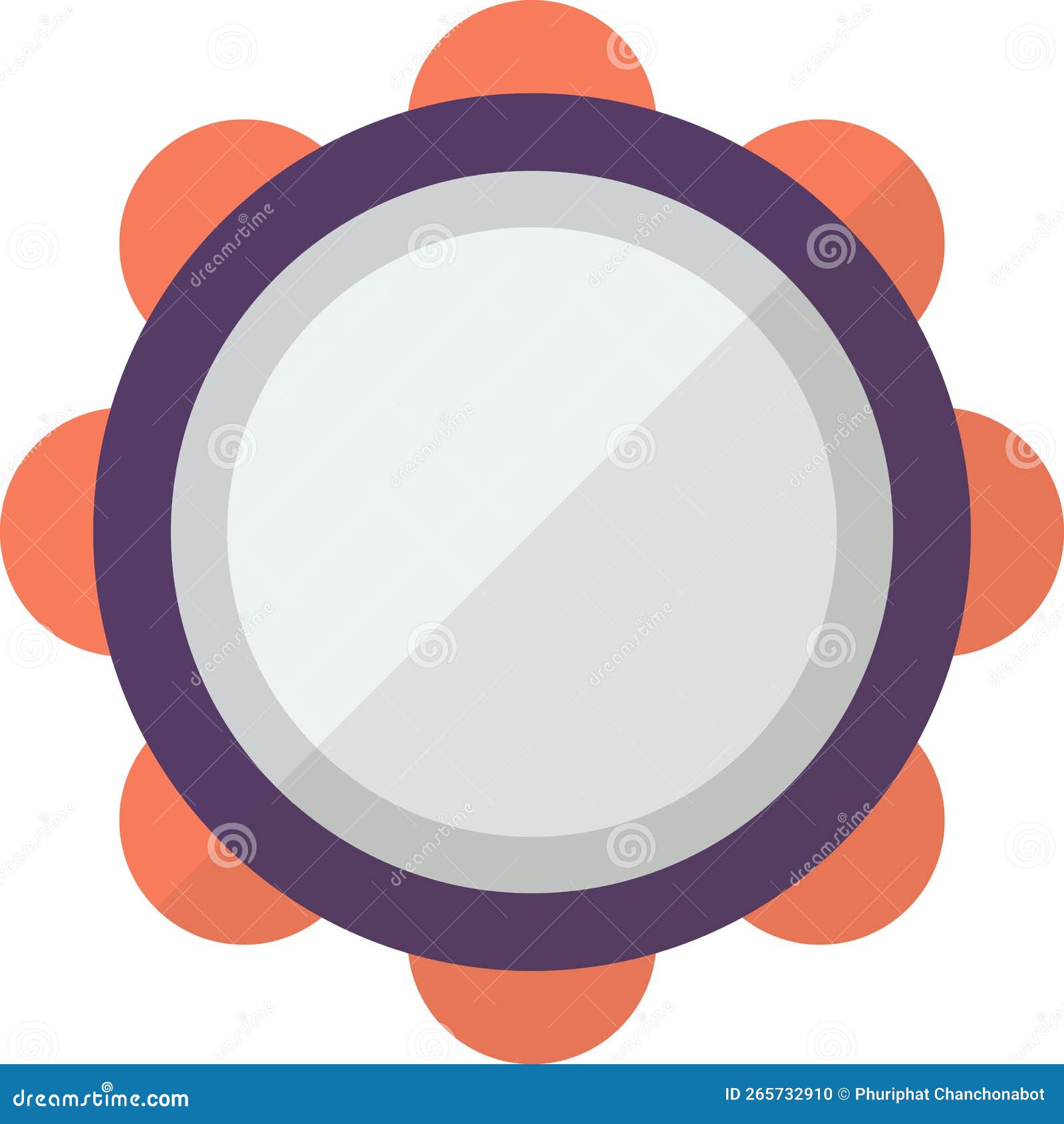 Drums from Top View Illustration in Minimal Style Stock Vector ...