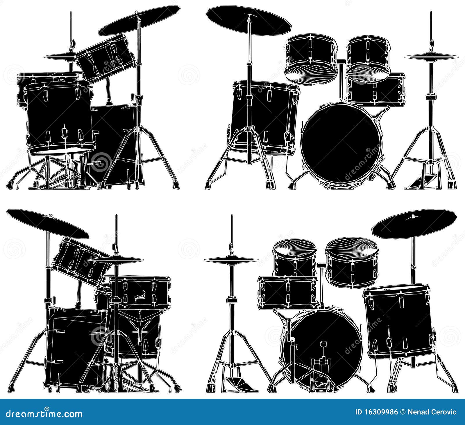 Drums Vector 04 stock vector. Illustration of chair, jazz - 16309986