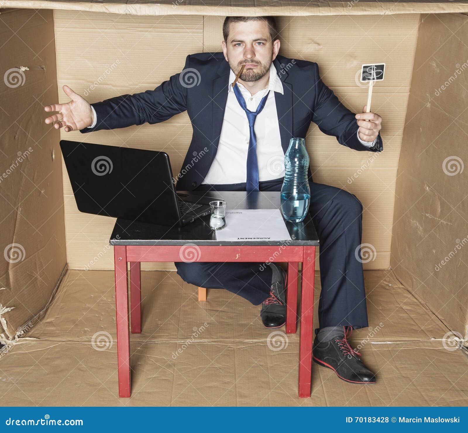 Drunk Businessman is Irresponsible Stock Photo - Image of depression ...