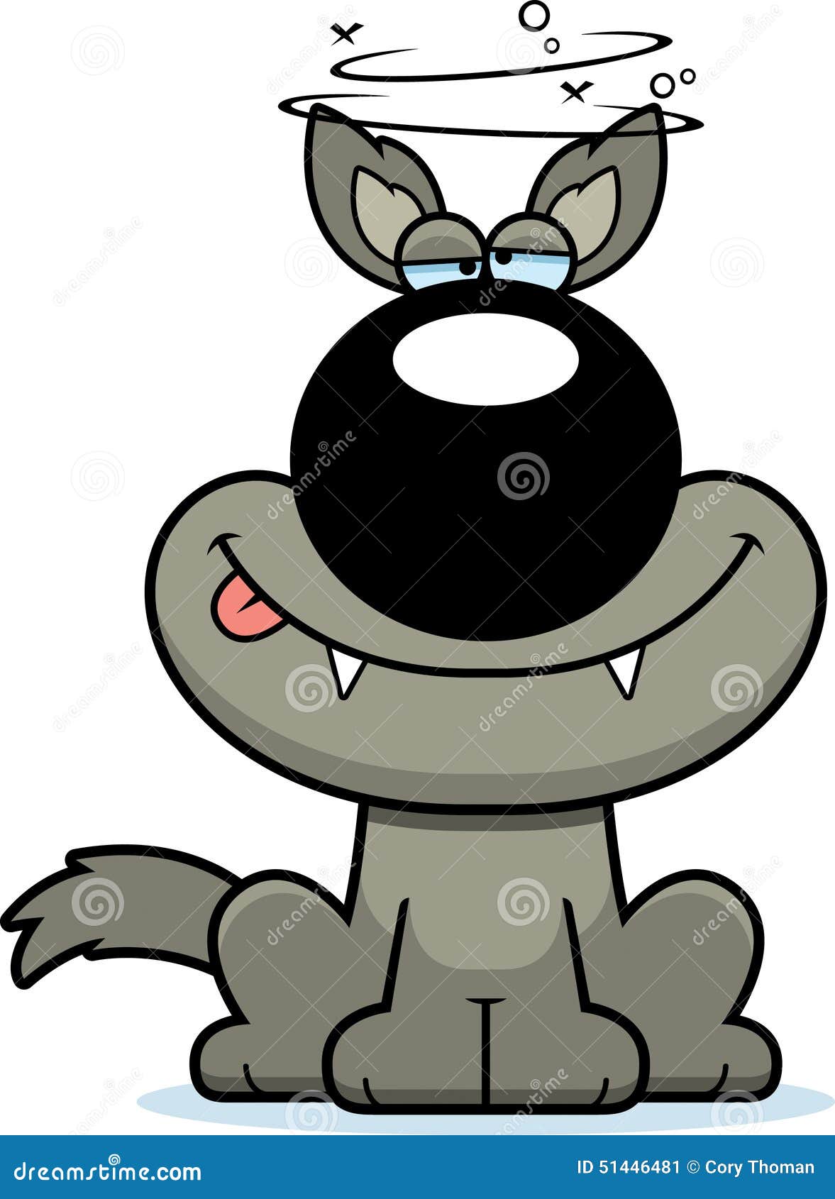 Drunk Cartoon Wolf stock vector. Illustration of intoxicated - 51446481