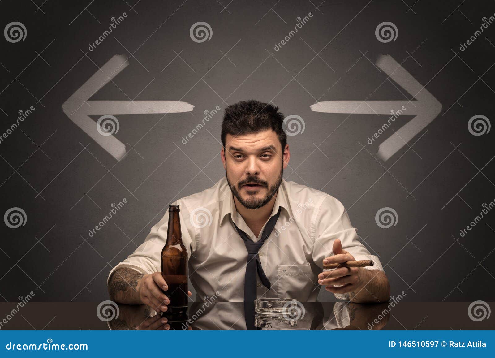 Drunk Man Sitting at Table with Arrows Around Stock Image - Image of ... Drunk Man Sitting at Table with Arrows Around Stock Image - Image of ...