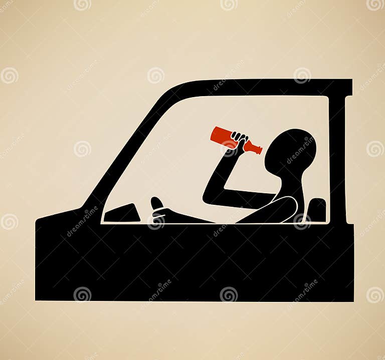 Drunk driving stock vector. Illustration of drinks, problems - 51980185