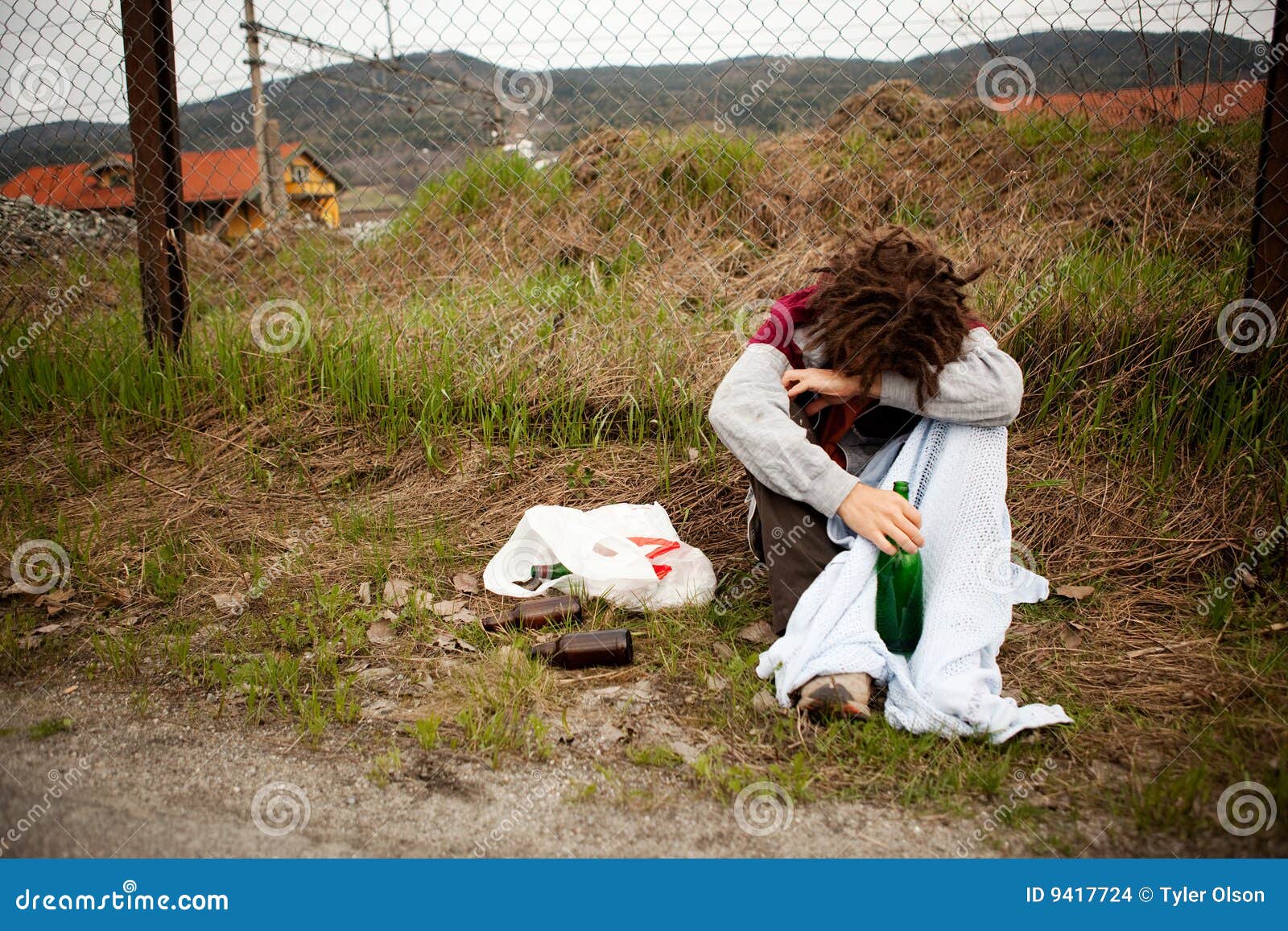 Drunk Homeless Man stock photo. Image of alcohol, destitute - 9417724
