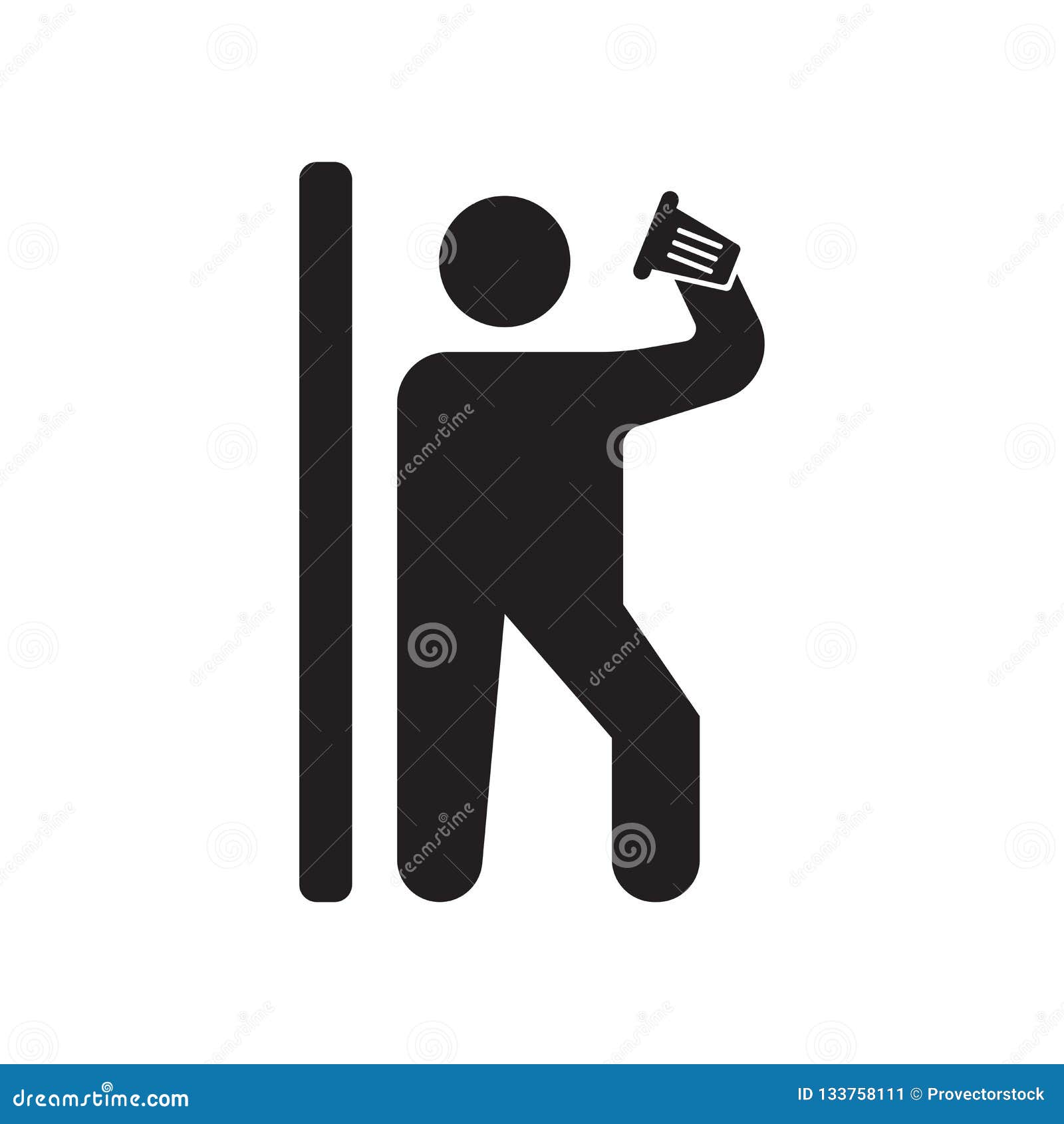 Drunk Man Icon Vector Silhouette On Chair | CartoonDealer.com #64722638