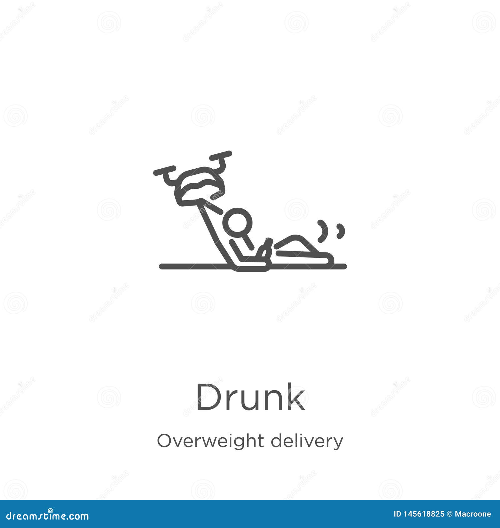Drunk Icon In Trendy Design Style. Drunk Icon Isolated On White ...