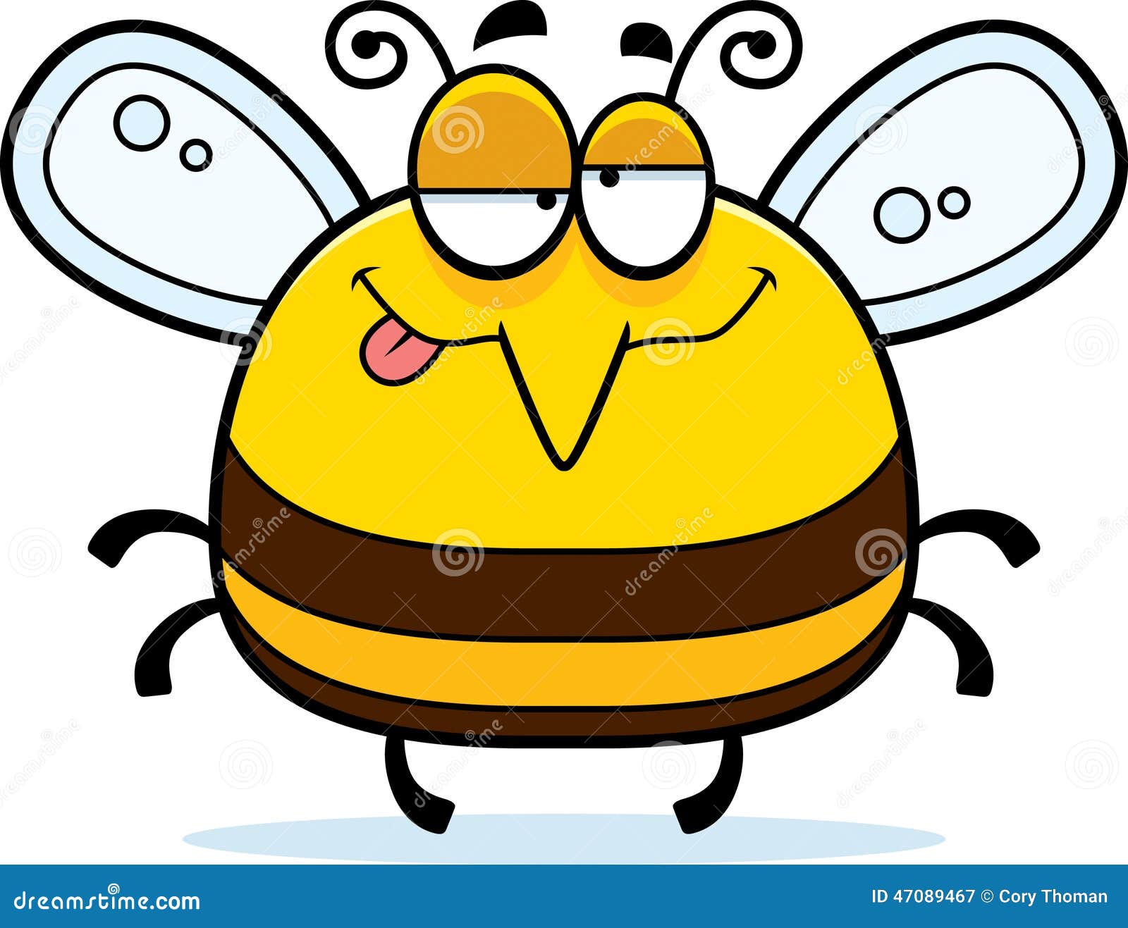 Drunk Little Bee stock vector. Illustration of clip, cartoon - 47089467