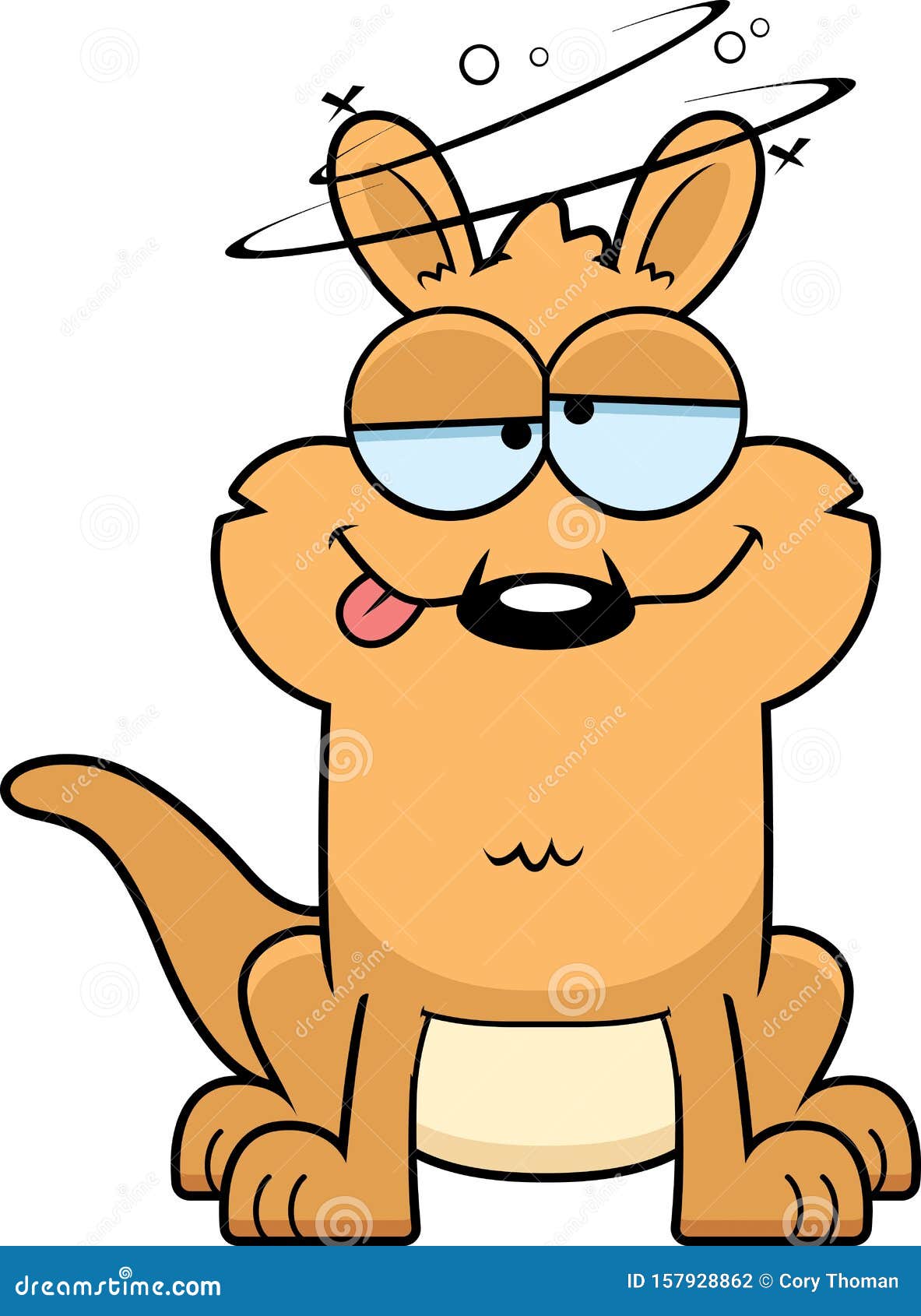 Drunk Little Kangaroo stock vector. Illustration of clip - 157928862