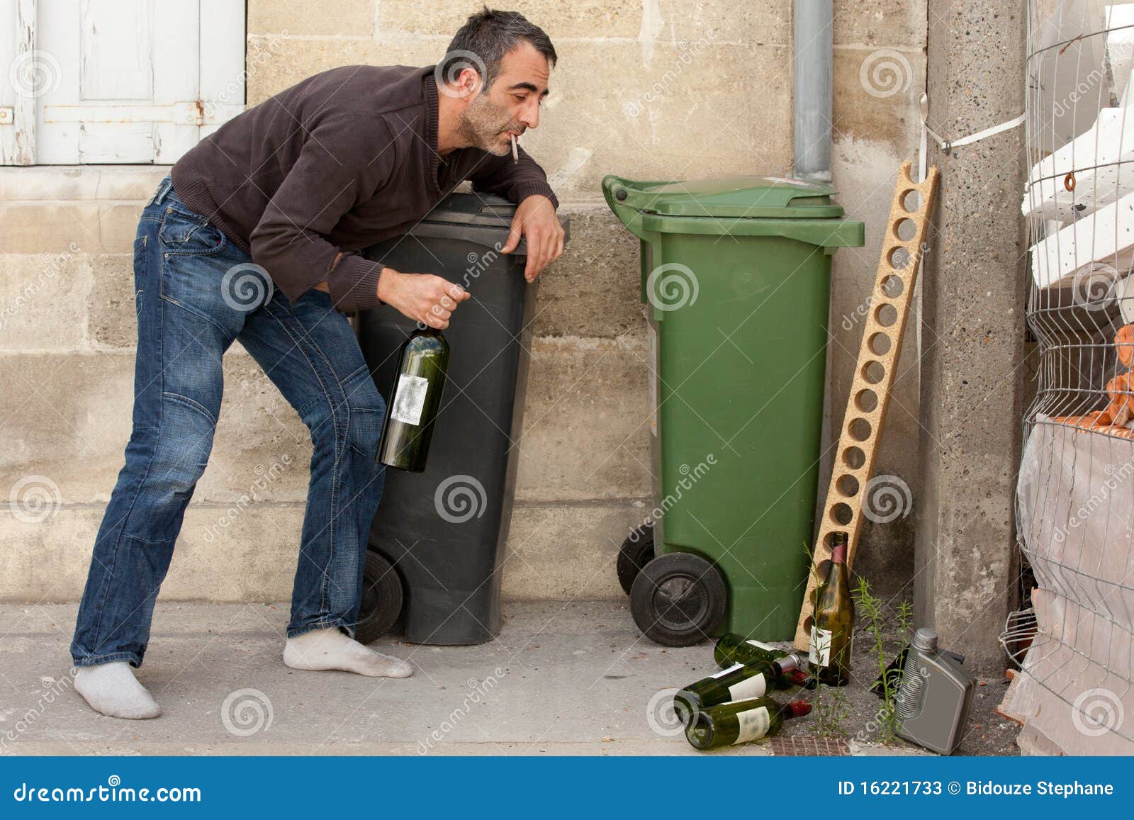 Drunk man stock image. Image of addiction, miserable - 16221733