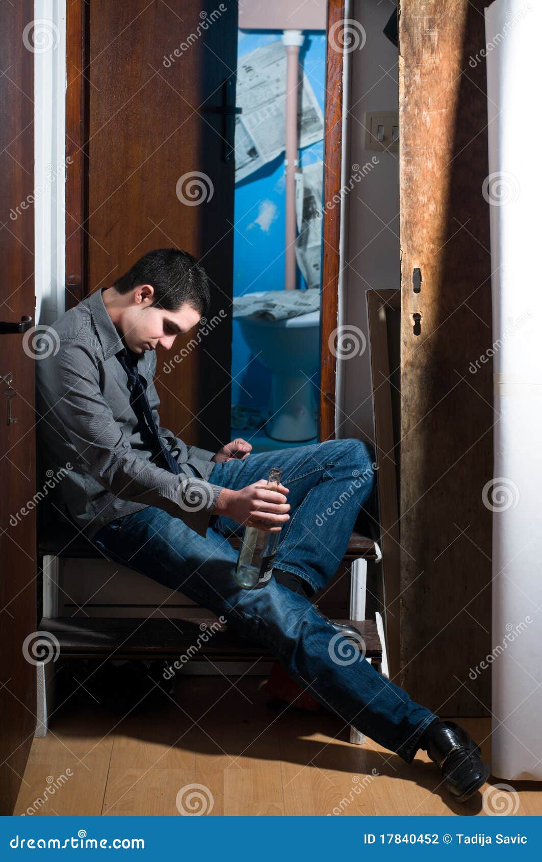Drunk man stock photo. Image of alcoholism, loneliness - 17840452