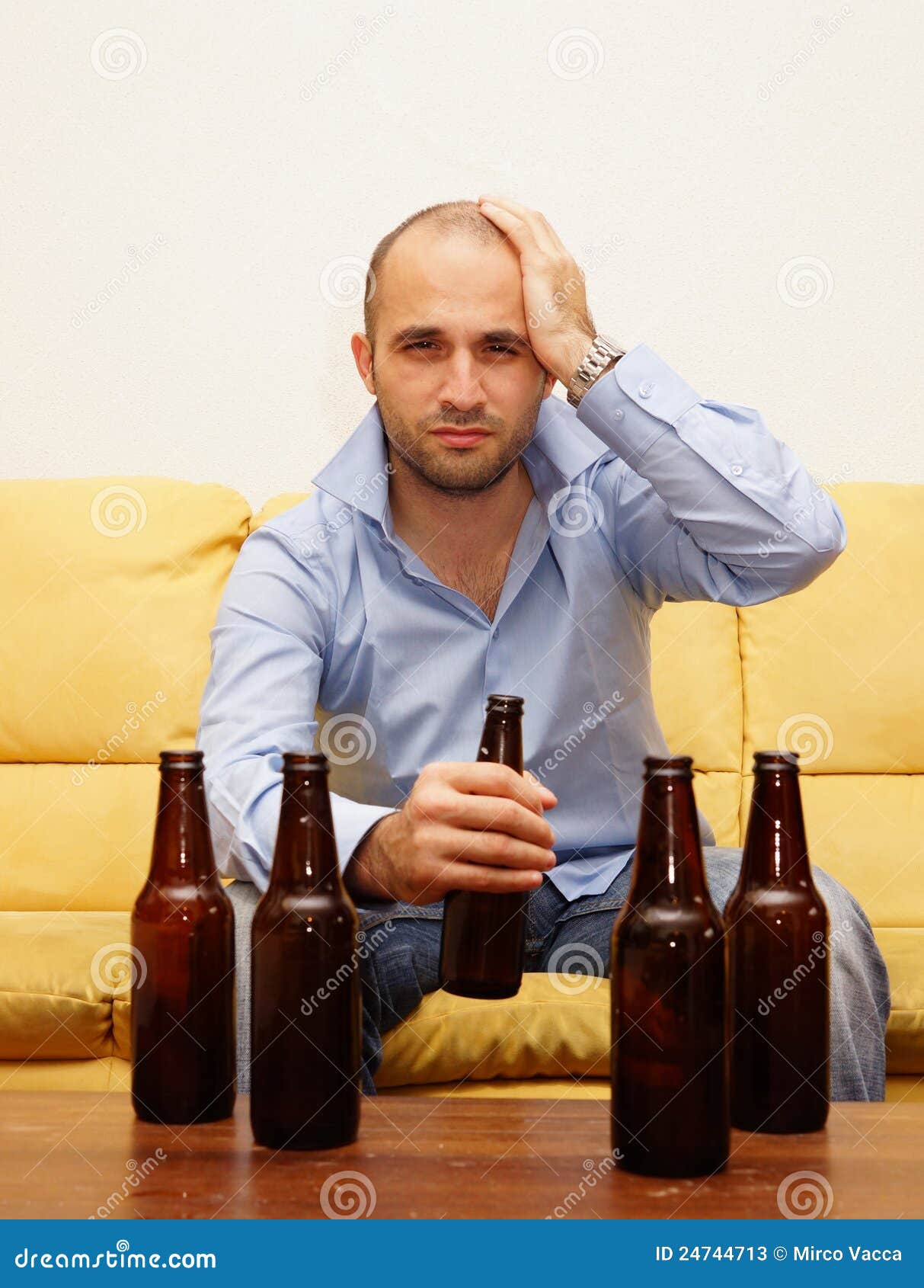 Drunk man stock image. Image of person, headache, couch - 24744713
