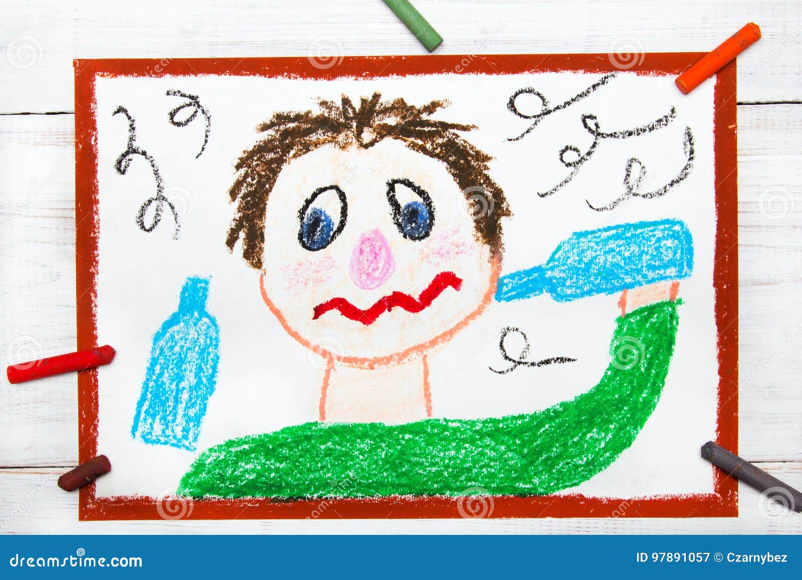 Drunk Man Drinking Alcohol. Stock Illustration - Illustration of ...