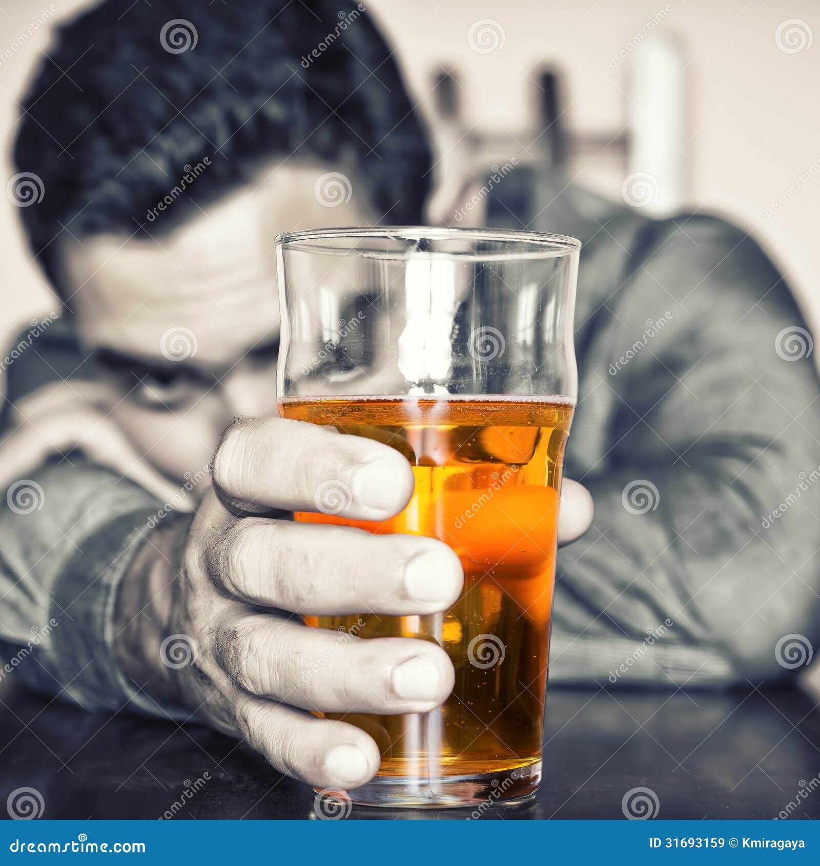 Drunk Man Holding a Glass of Beer Stock Image - Image of beverage ...