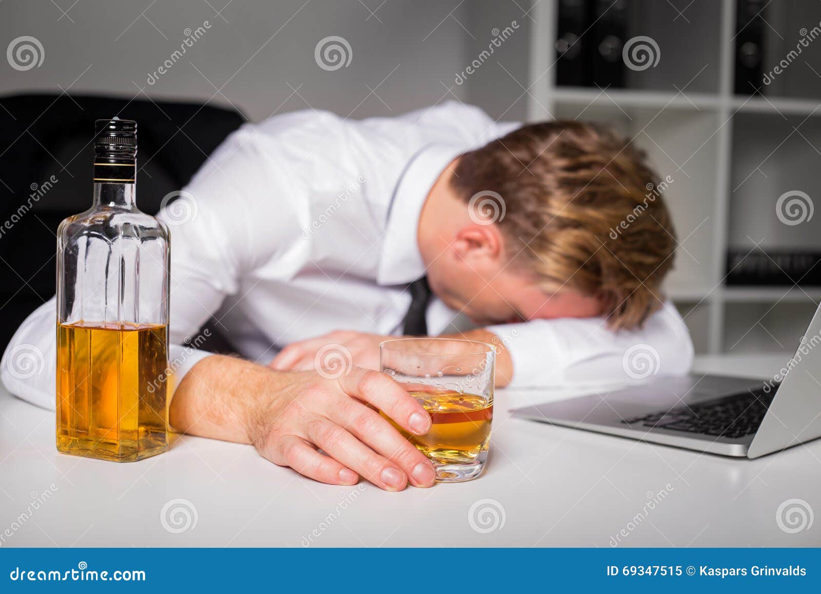 Drunk man at the office stock image. Image of exhausted - 69347515
