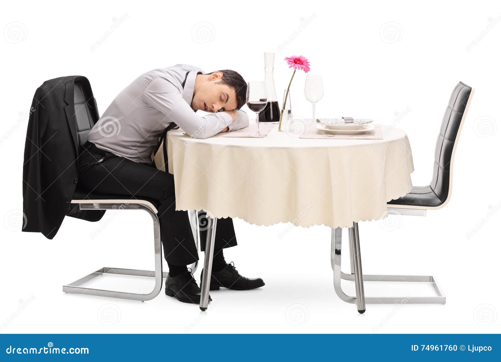 Drunk Man Sleeping on a Restaurant Table Stock Photo - Image of alone ...