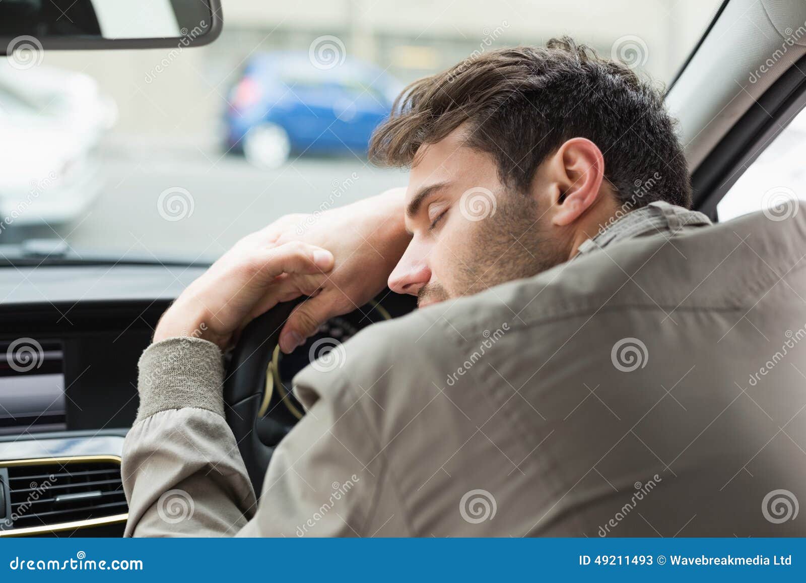 Drunk Man Slumped on Steering Wheel Stock Image - Image of sleeping ...