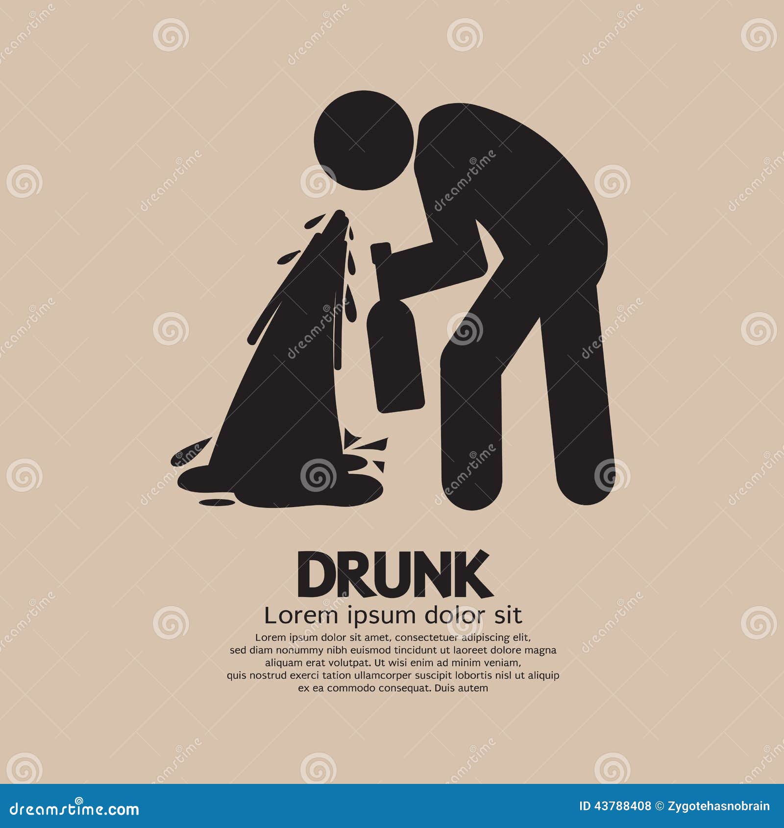 Drunk Person Graphic Symbol Vector Illustration | CartoonDealer.com ...