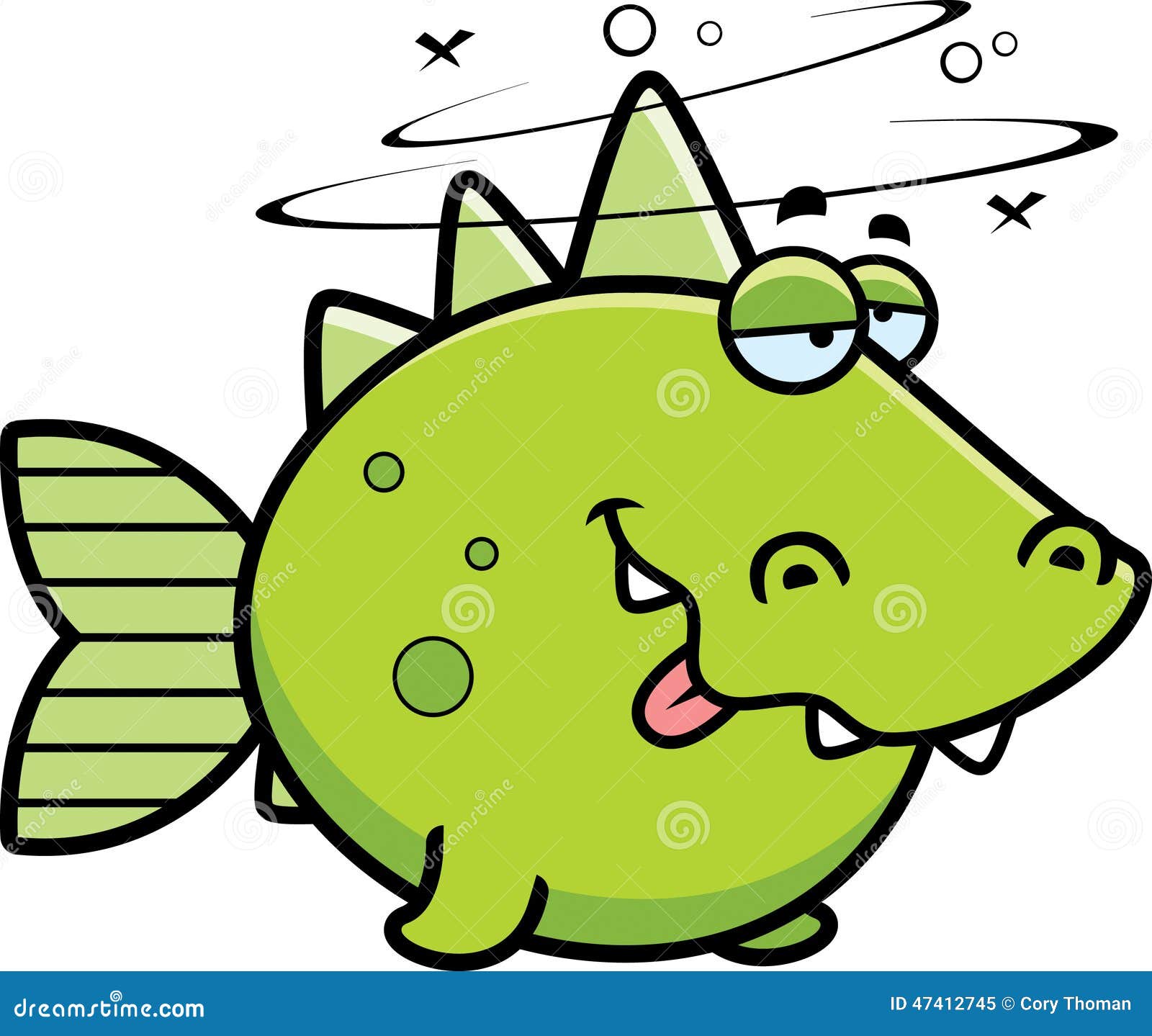 Drunk Prehistoric Fish stock vector. Illustration of goofy - 47412745