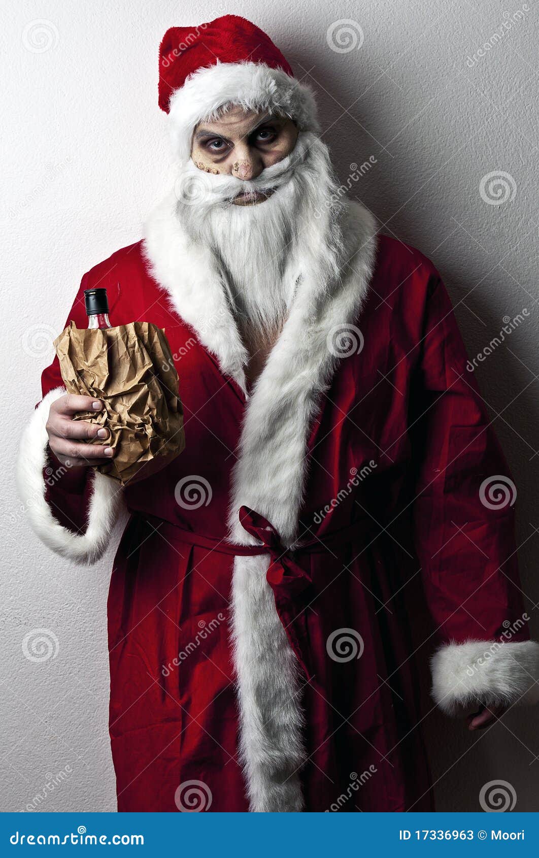 Drunk santa stock image. Image of expression, ugly, mysterious - 17336963