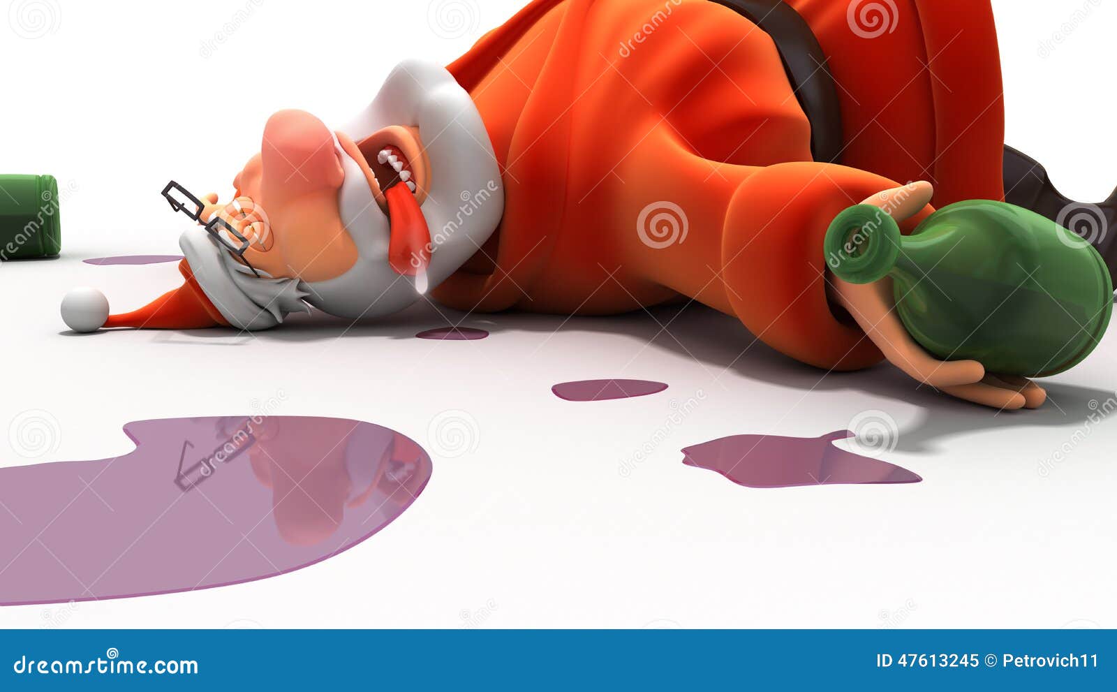 Drunk Santa Claus Cartoon Vector | CartoonDealer.com #81498339