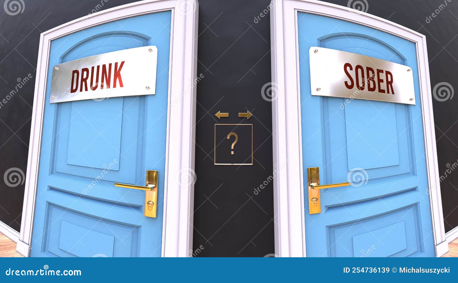 Drunk or Sober - Two Options and a Choice Stock Illustration ...