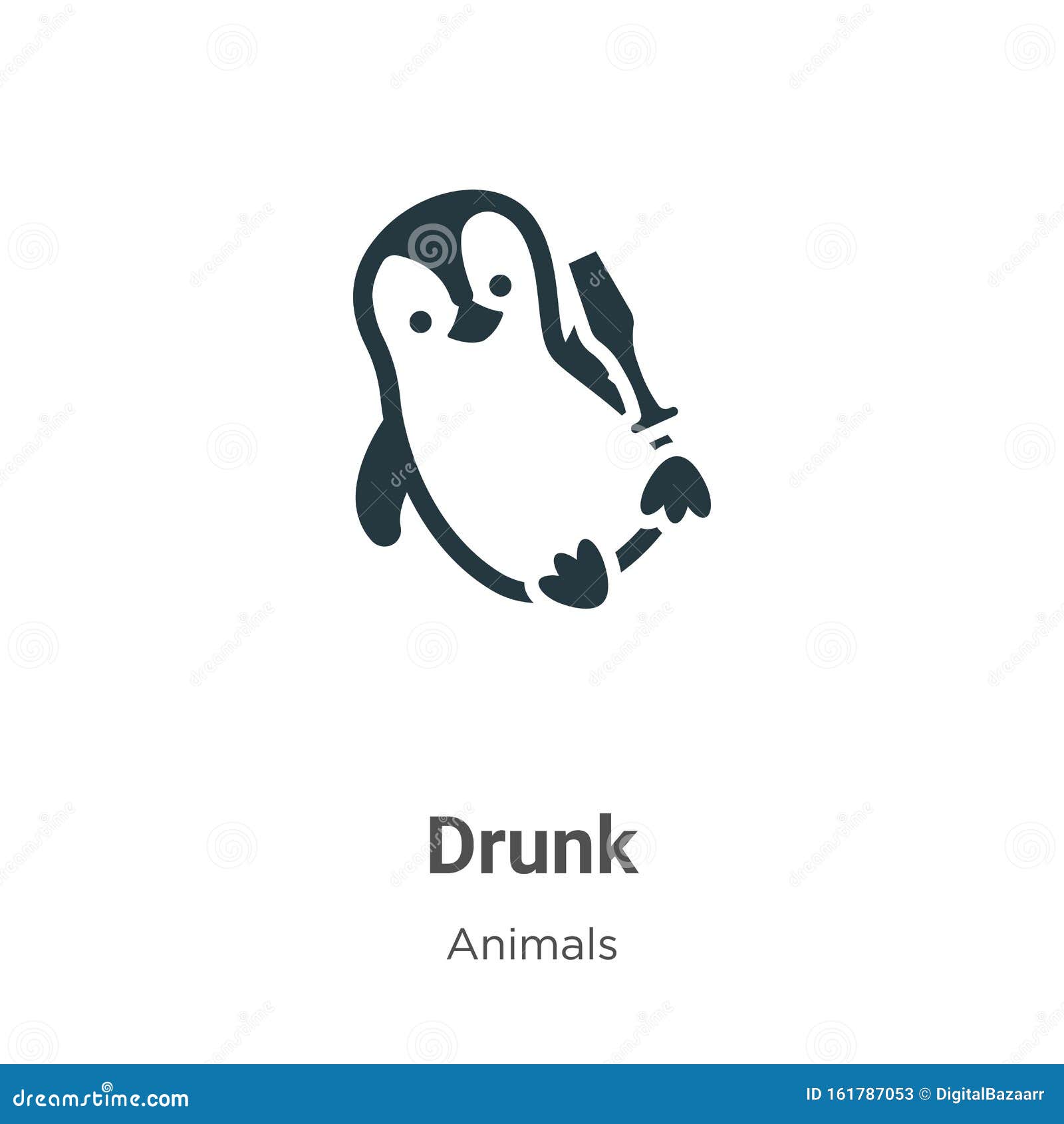 Drunk Vector Icon On White Background. Flat Vector Drunk Icon Symbol ...