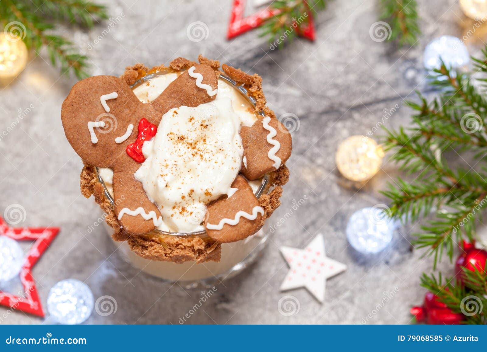Drunken Gingerbread Man in a Christmas Cocktail Stock Image - Image of ...