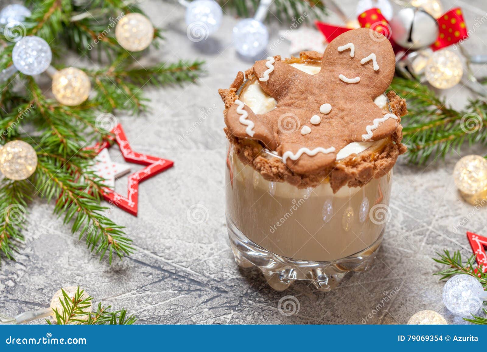 Drunken Gingerbread Man in a Christmas Cocktail Stock Photo - Image of ...