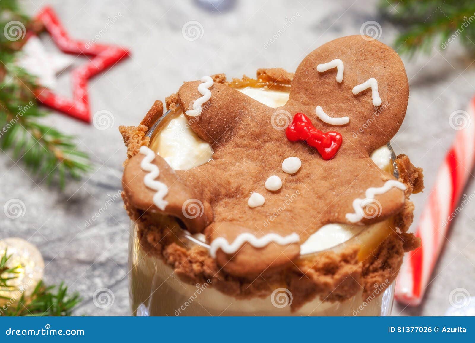 Drunken Gingerbread Man in a Christmas Cocktail Stock Photo - Image of ...
