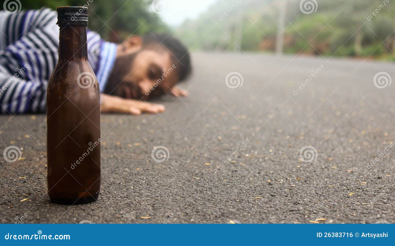 Drunken Man On Road Royalty Free Stock Image - Image: 26383716
