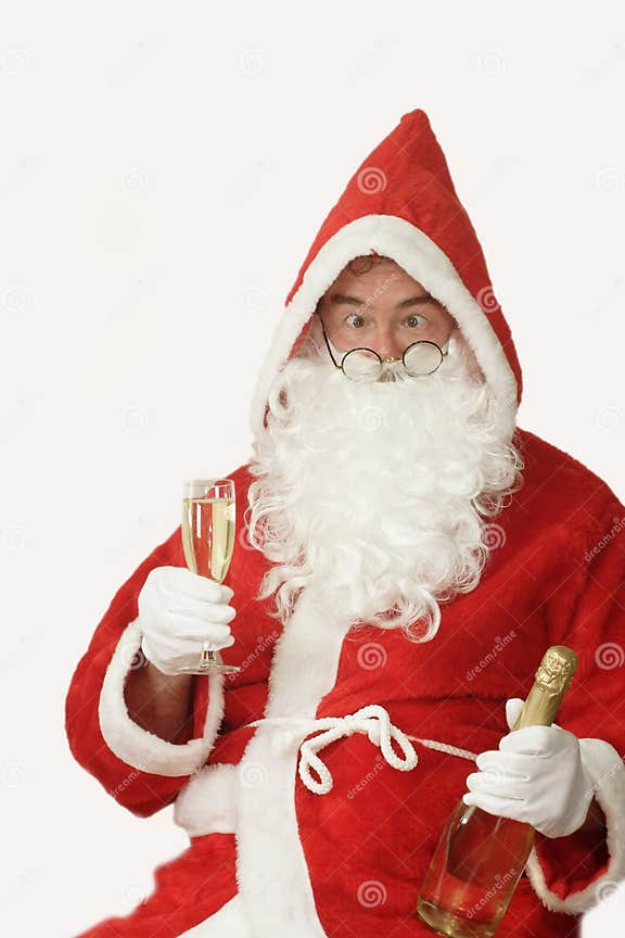 Drunken Santa stock photo. Image of white, cheerful, beard - 6469822