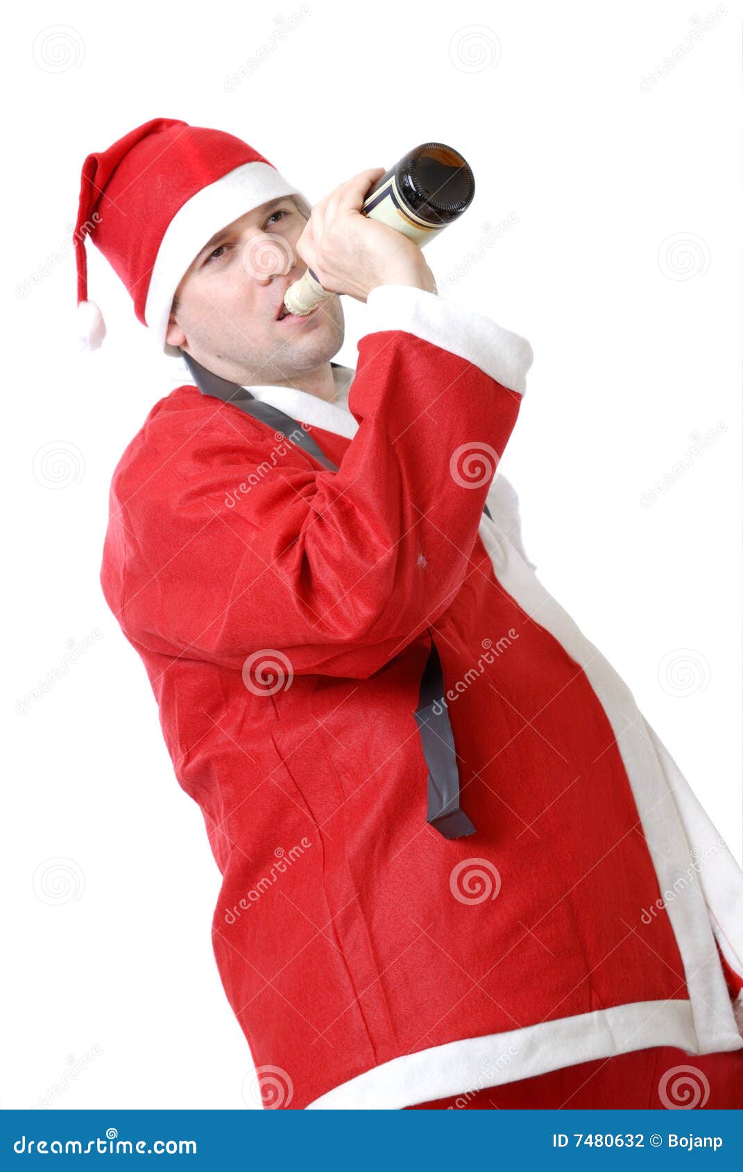 Drunken santa stock photo. Image of happy, bell, lapony - 7480632