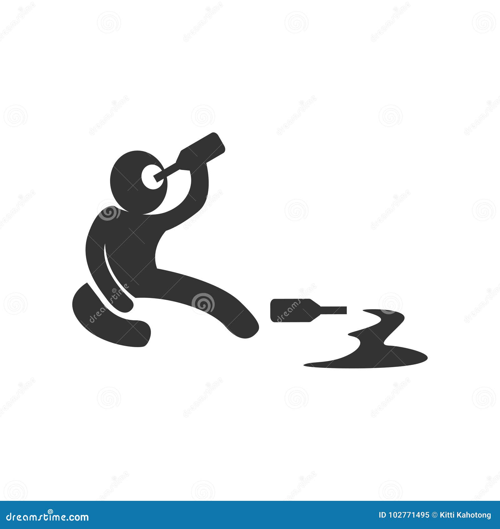 Drunken Symbol Black On White Background Stock Photo | CartoonDealer ...