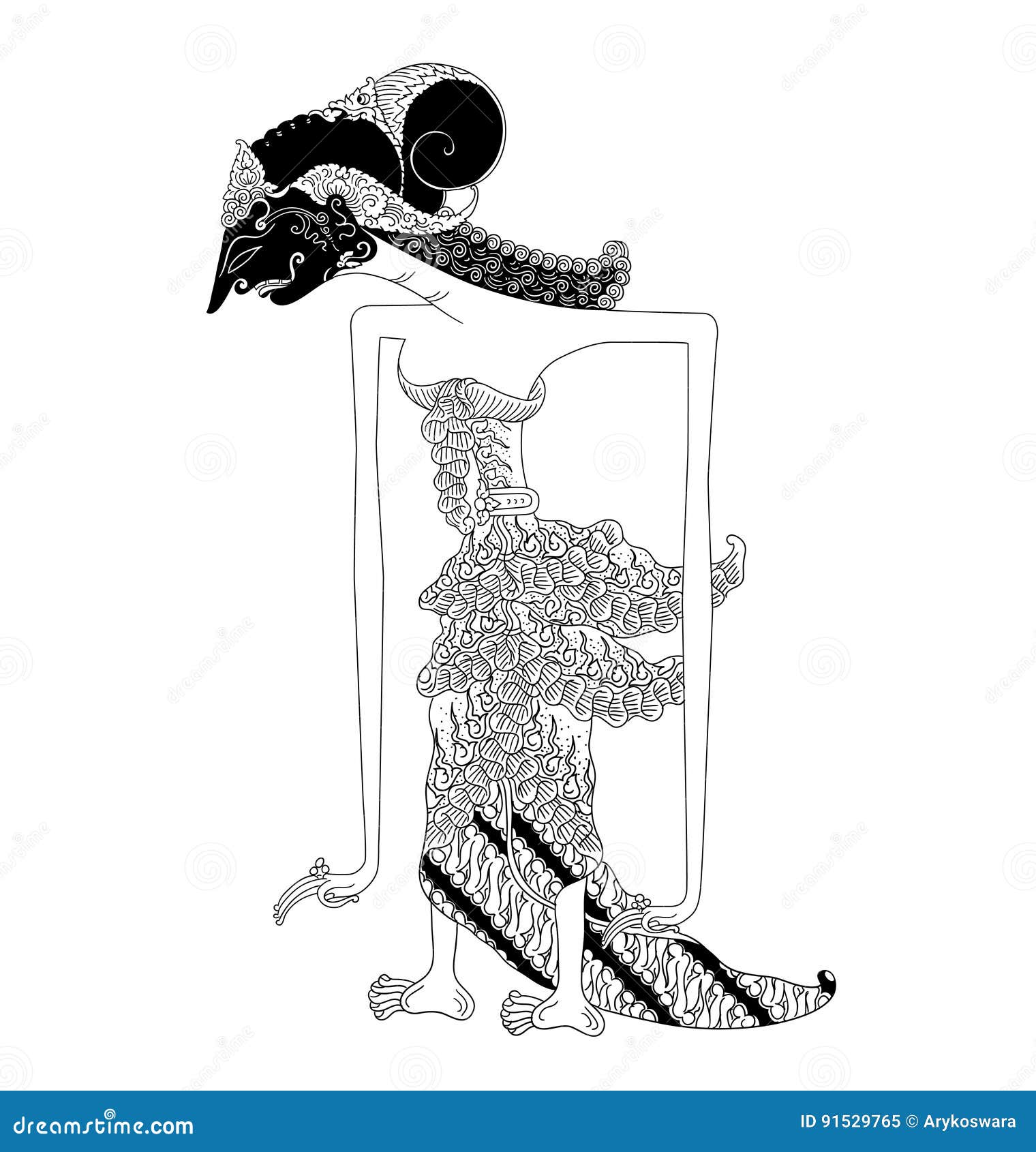 Drupadi Cartoon Vector | CartoonDealer.com #91529765