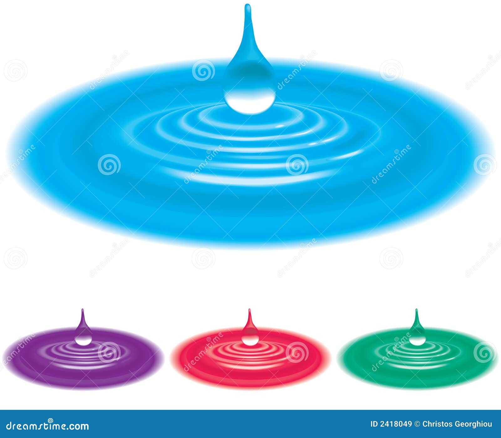 Druppel vector illustratie. Illustration of concentrisch - 2418049