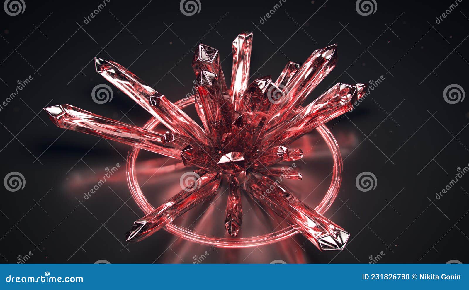 Druse of Raw Red Crystals 3D Rendering Illustration Stock Illustration ...