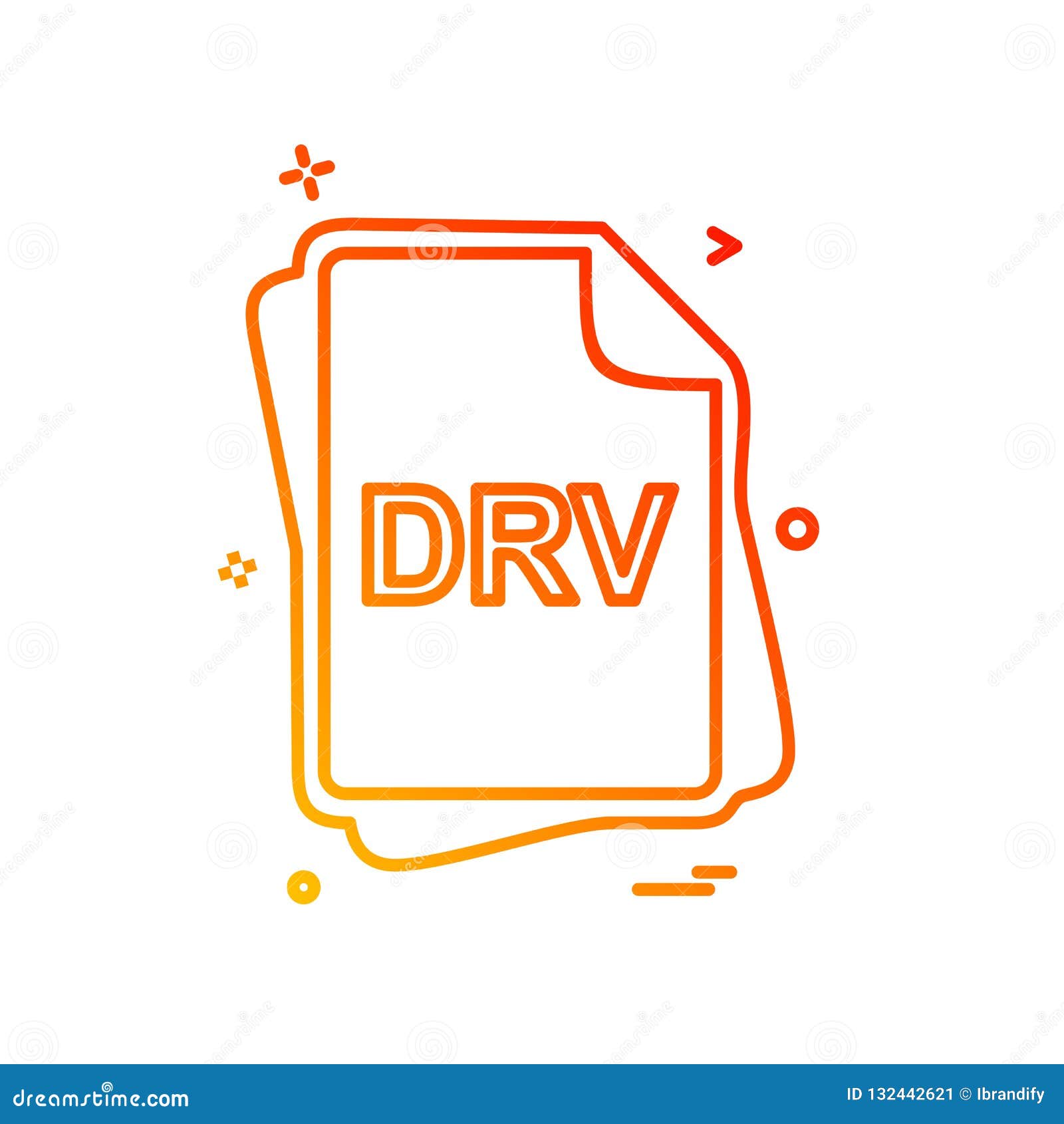DRV File Type Icon Design Vector Stock Vector - Illustration of ...