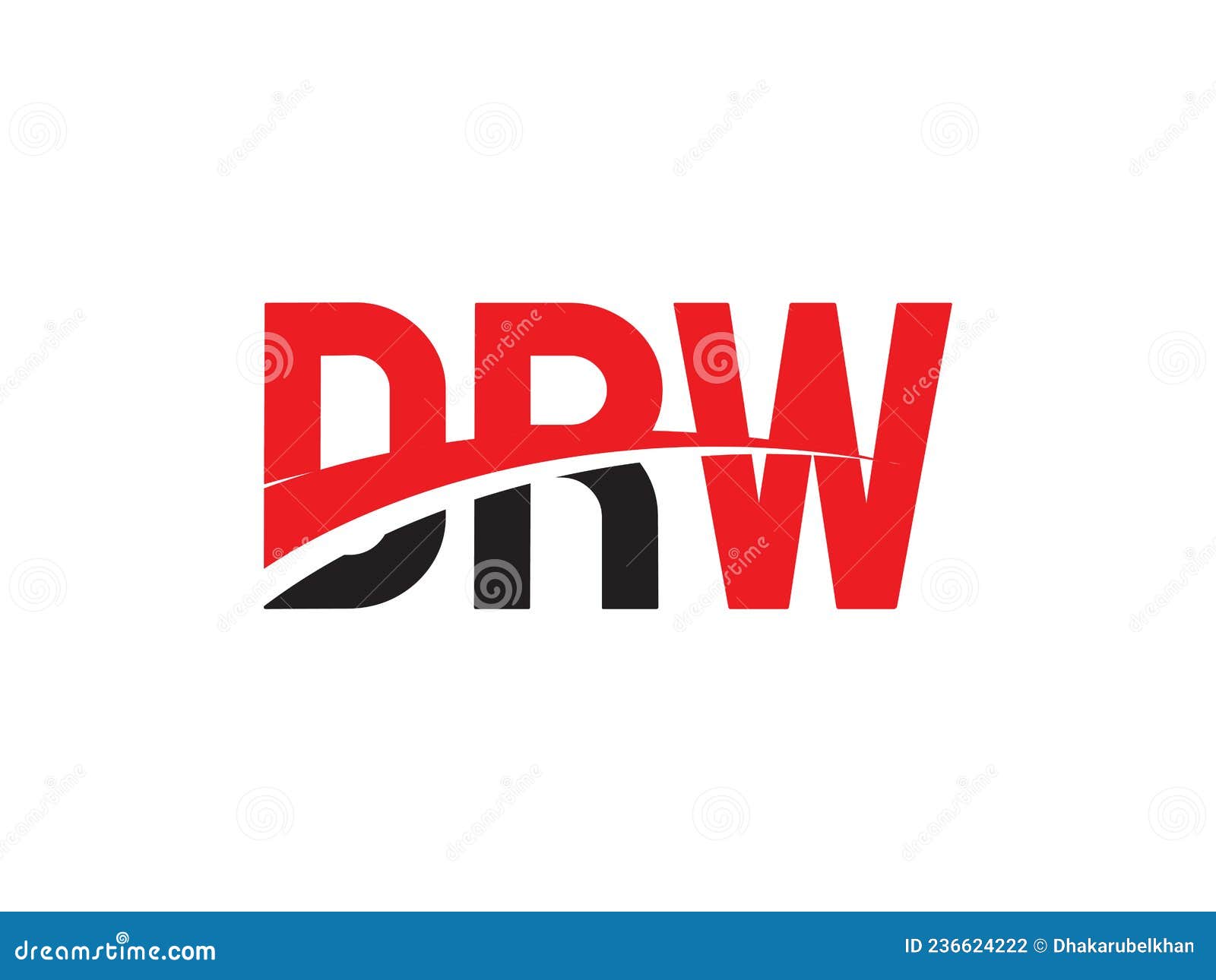 DRW Letter Initial Logo Design Vector Illustration Stock Vector ...