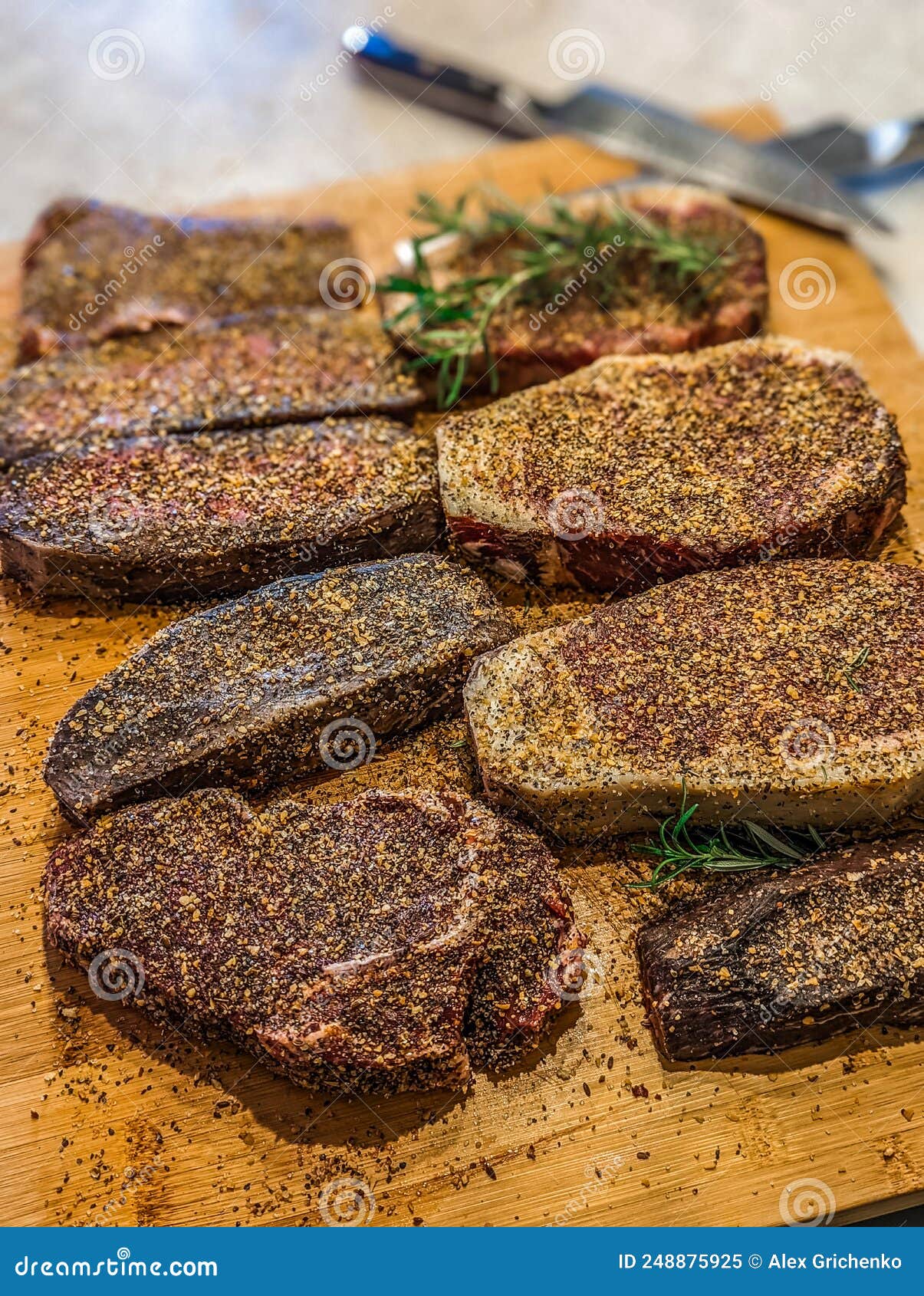 Dry Aged 30 Days Usda Black Angus Prime Beef Stock Image - Image of ...